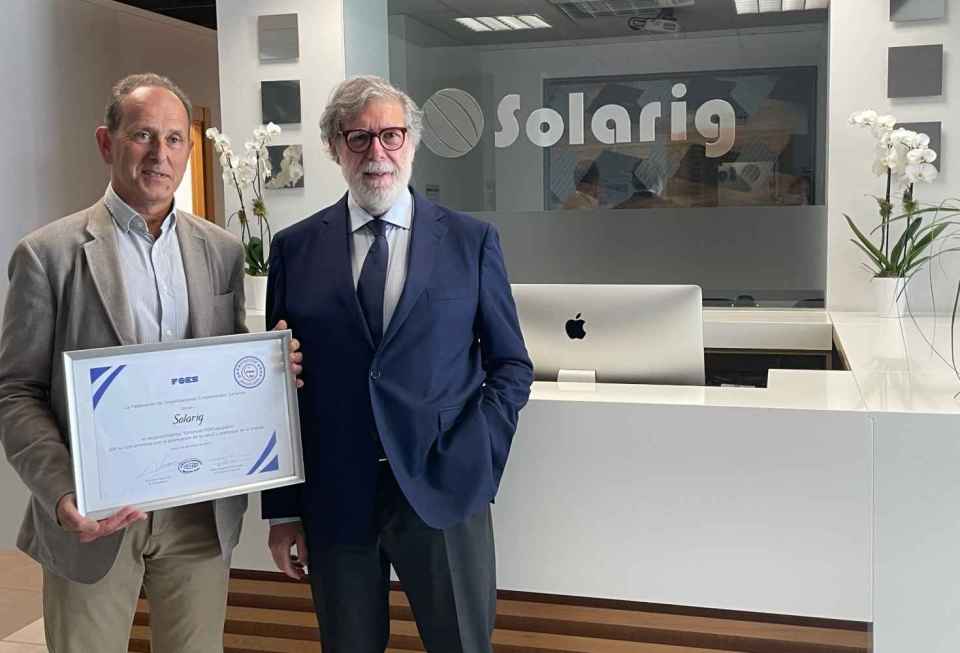 Solarig recibe el sello Empresa FOESaludable