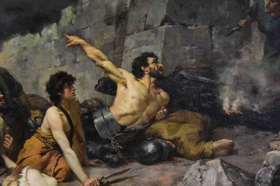 Detalles del cuadro "El último día de Numancia" - fotos