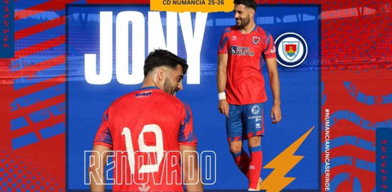 Jony renueva por el Numancia para la temporada 2025-26