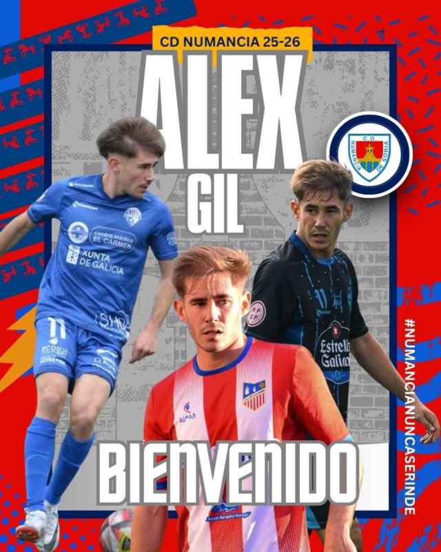 Alex Gil, nuevo delantero para el Numancia